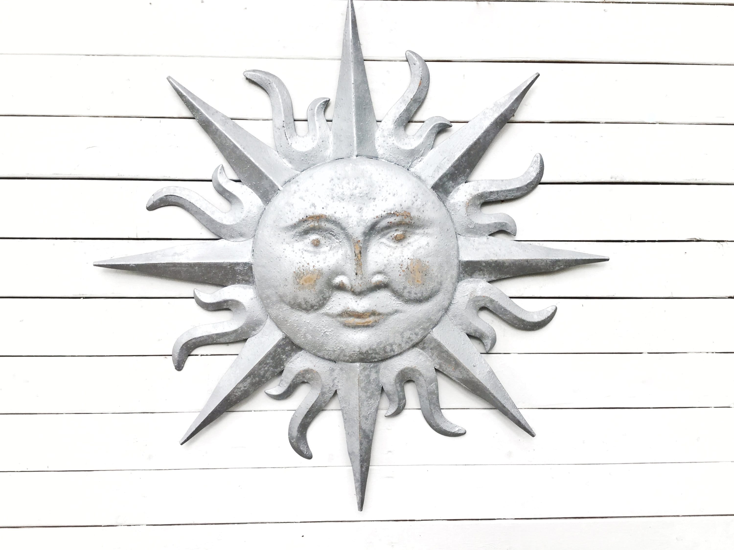 Metal Wall Art Metal Sun Wall Art Oil Rub Bronze Outdoor | Etsy