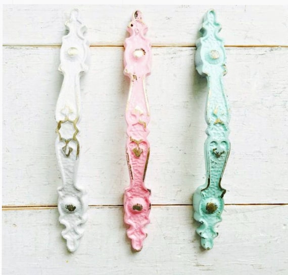 Shabby Chic Pink Hardware Romantic Knobs Farmhouse Pull - Etsy