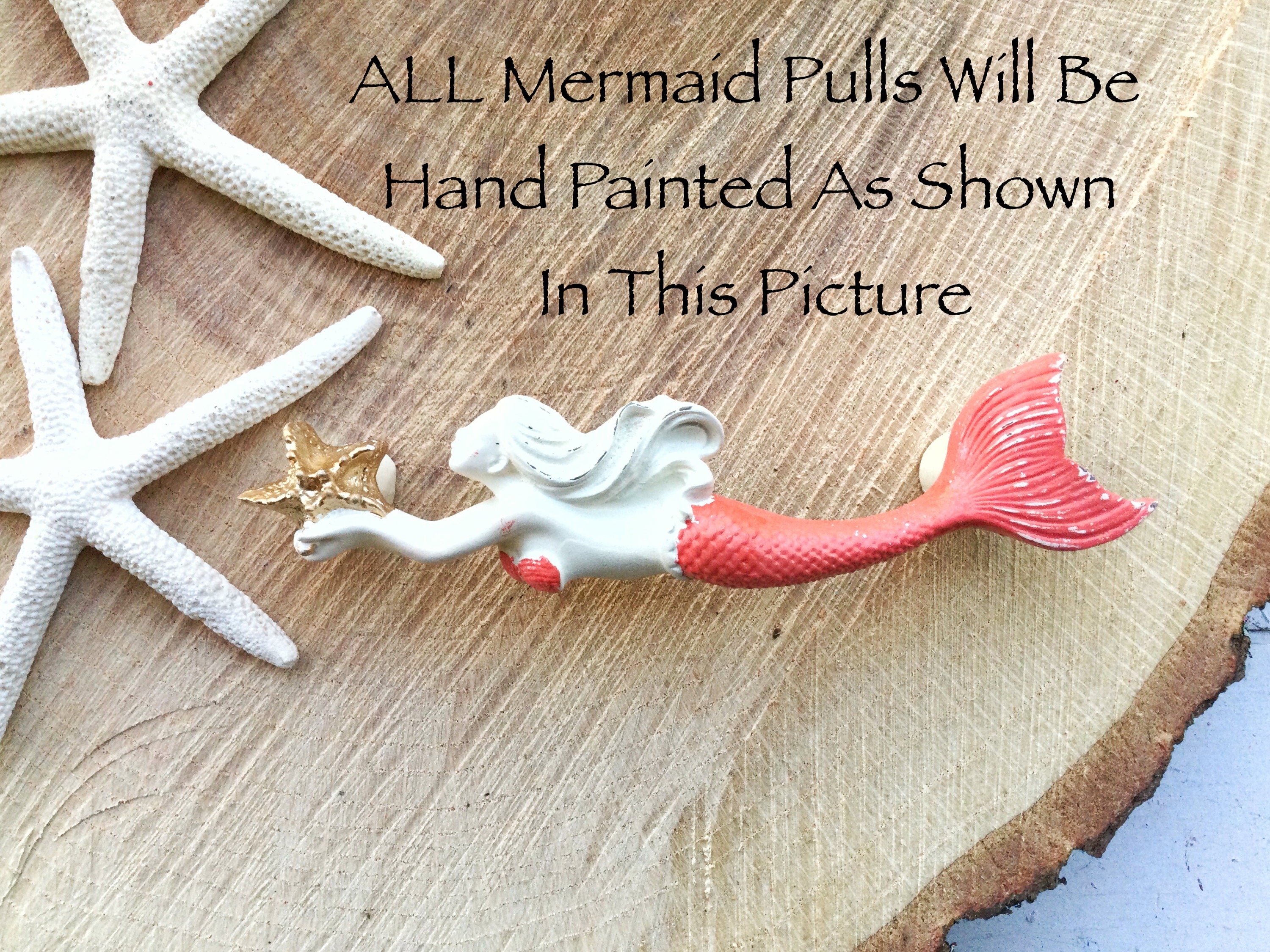 Mermaid Drawer Pull Girls Ocean Theme Accessories Mermaid - Etsy