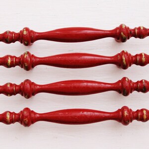 Country Red Large Shabby Chic Cabinet Door Pulls-distressed-cabinet ...
