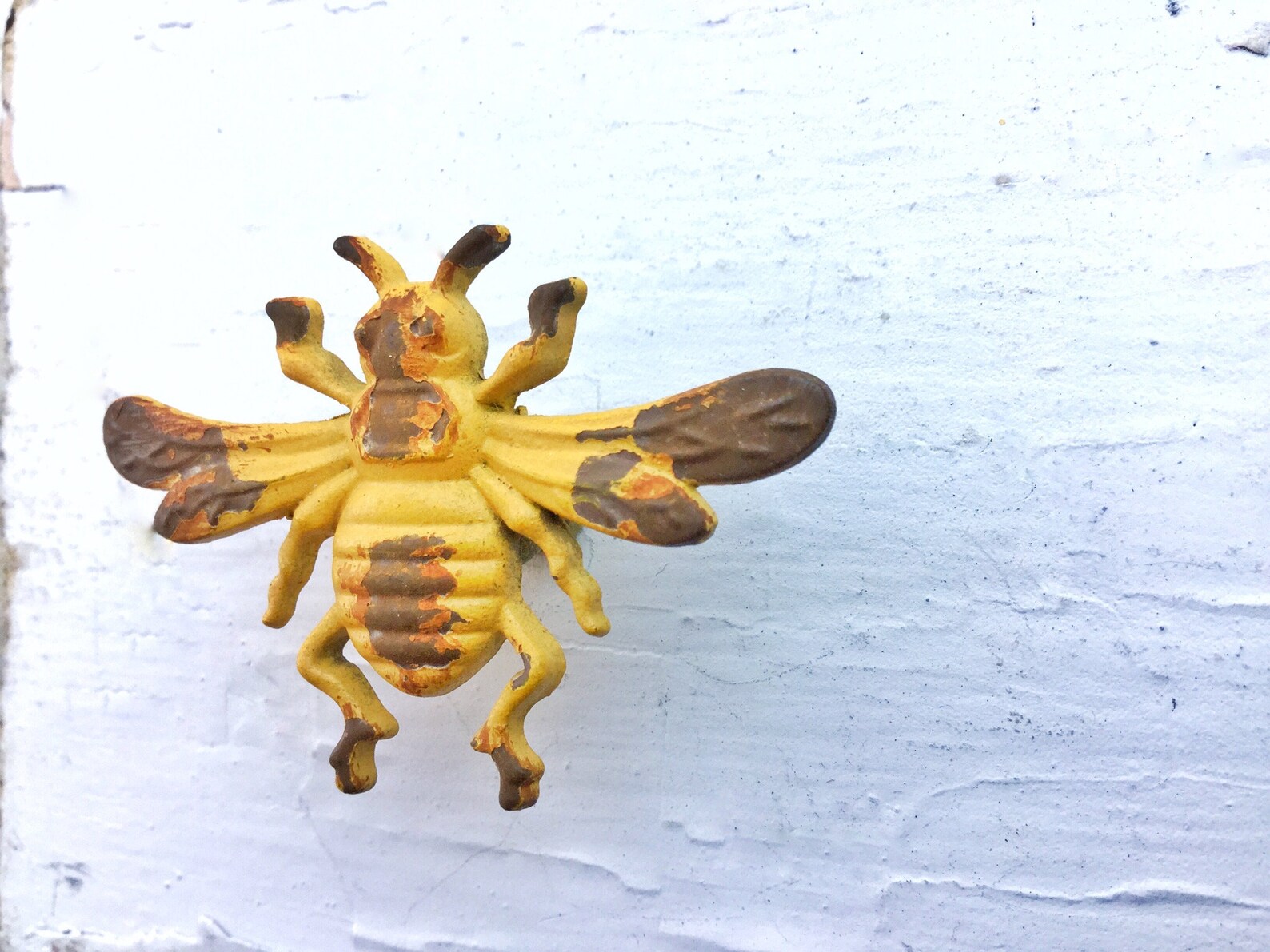 Bee Drawer Knob in Rustic Yellow Drawer Handle drawer Pull | Etsy