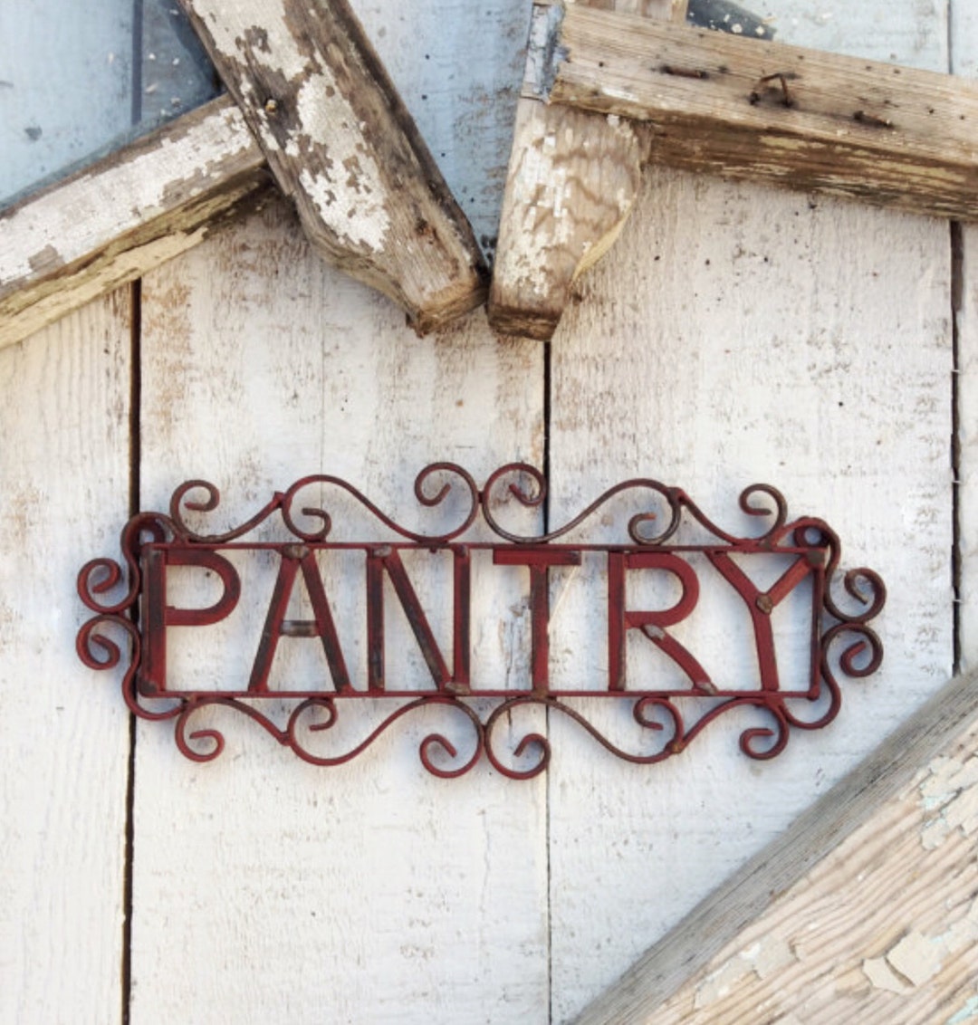 Kitchen Decor, Pantry Sign, French Style, Kitchen Sign, Farmhouse Red ...