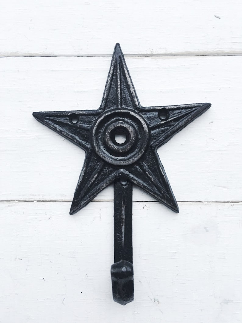 Star Wall Hooks Colorful Cast Iron small Dainty-set of - Etsy