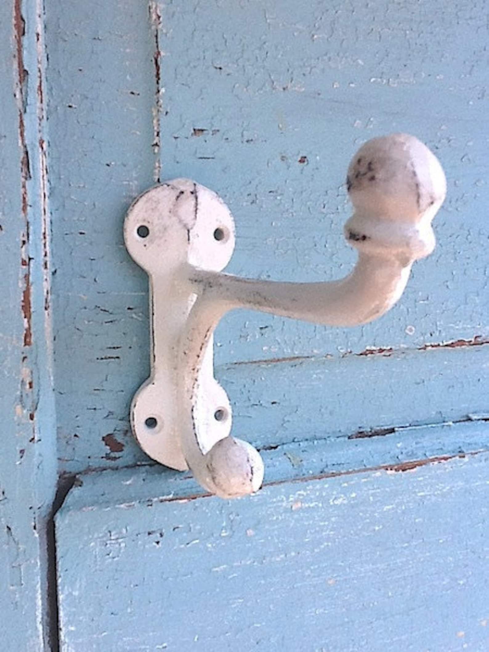 Ivory Wall Hook / Rustic Chic/cast Iron/barn Hook/ Metal Wall - Etsy