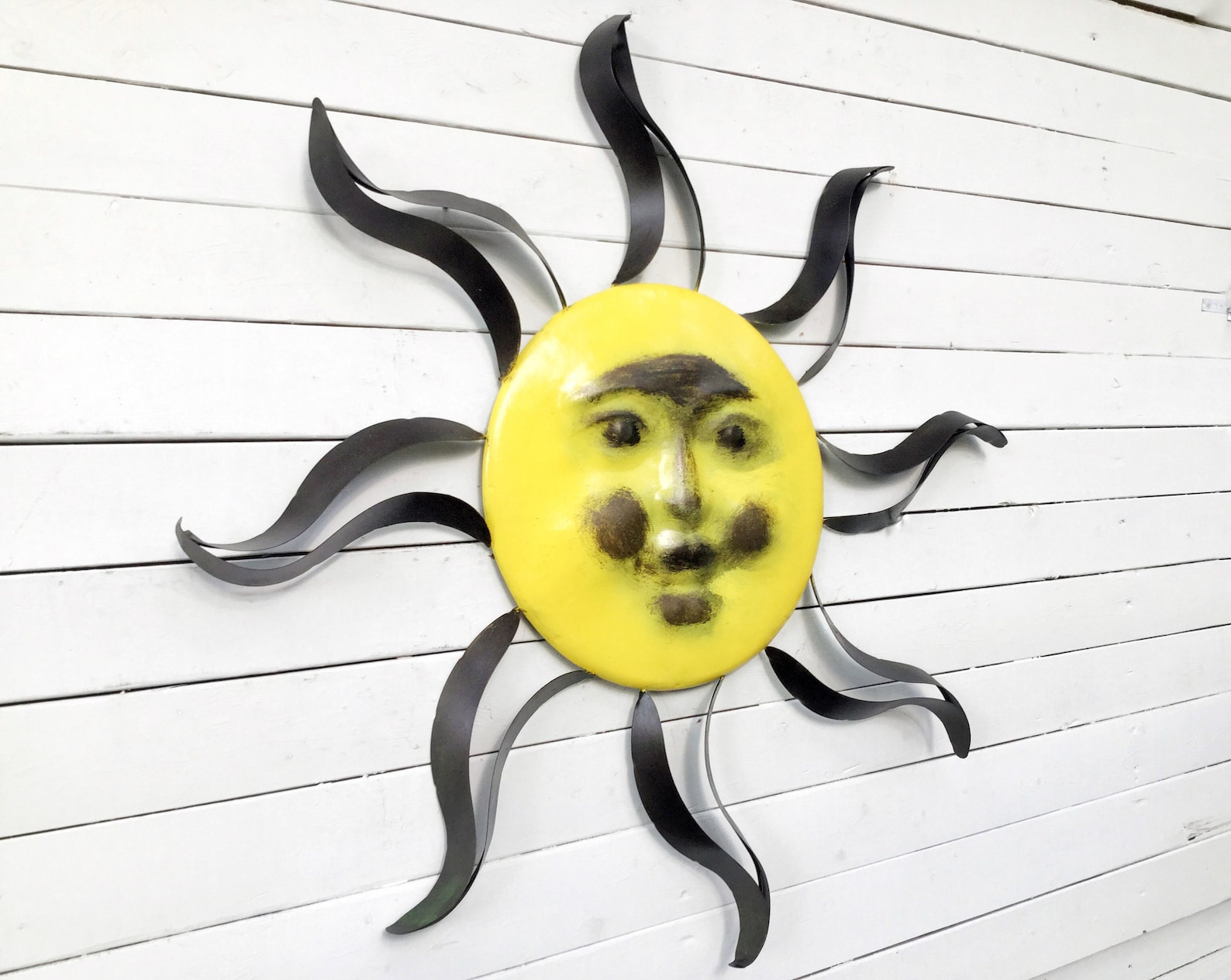 Aquamarine Sun Wall Decor Sun Wall Decor California Sun Smiling Sun
