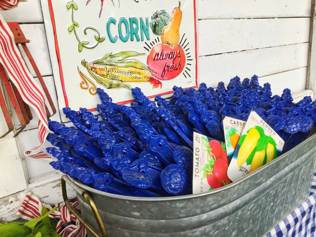 Rustic Cobalt Distressed Hardware Drawer Pulls, Green Handles, Round ...