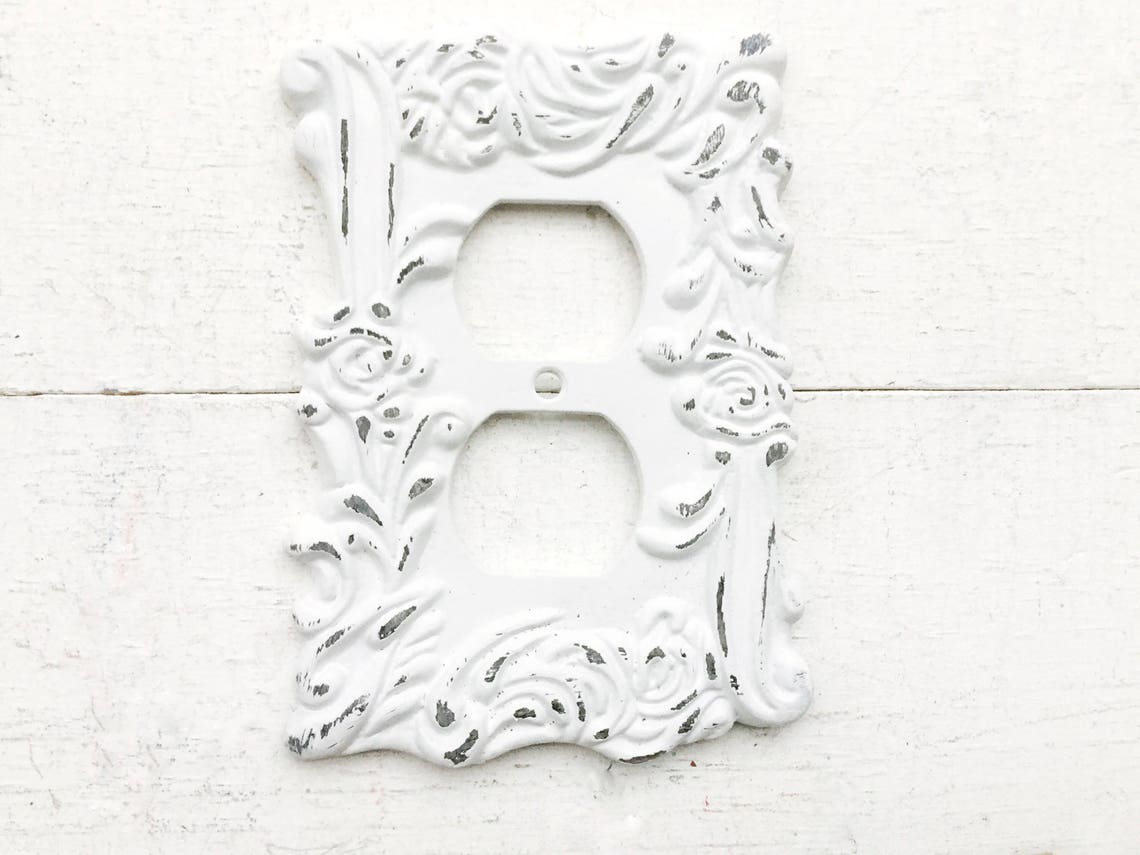 Light Switch Cover, in Shabby White, Switch Cover, Lightswitch Cover ...