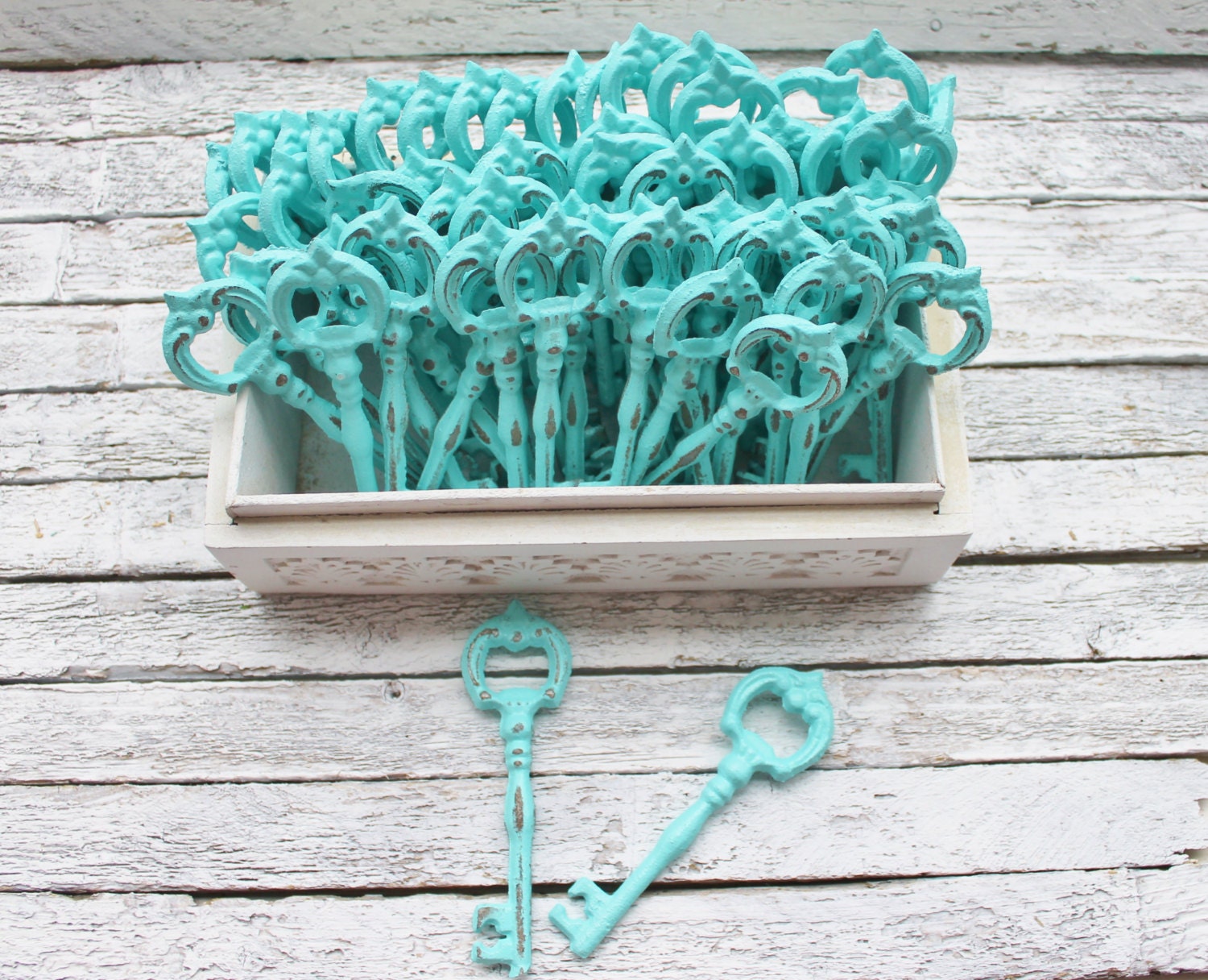 Light Turquoise Blue Skeleton Key-bottle Opener-wedding | Etsy