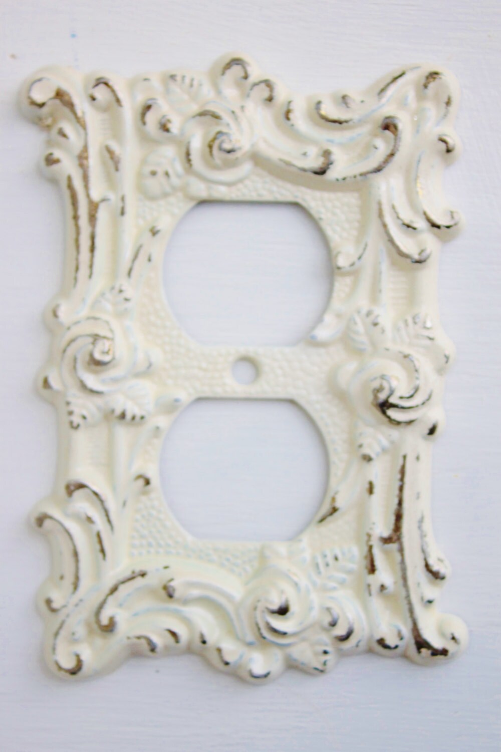 Rustic Home Decor-plate Cover-vintage Style-in Creamy Shabby | Etsy