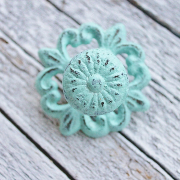 Aqua Drawer Pulls - Etsy