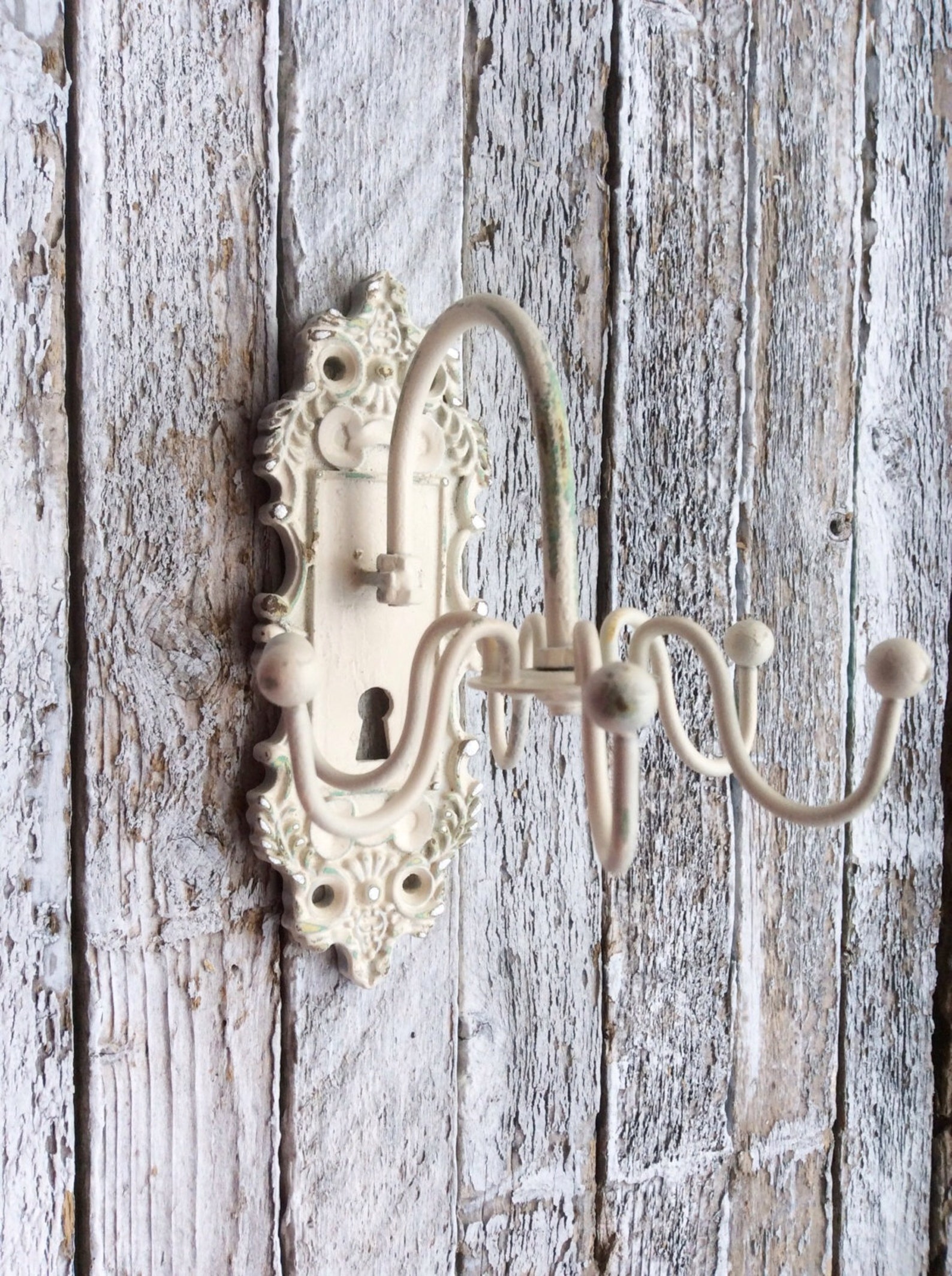 Aqua Metal Jewelry Hanger Necklace Chain Holder, French Style, Swivel ...
