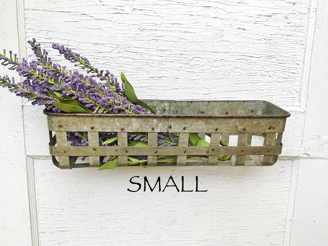 Metal Iron Wall Black Basket, Hanging Storage, Rustic Office ...