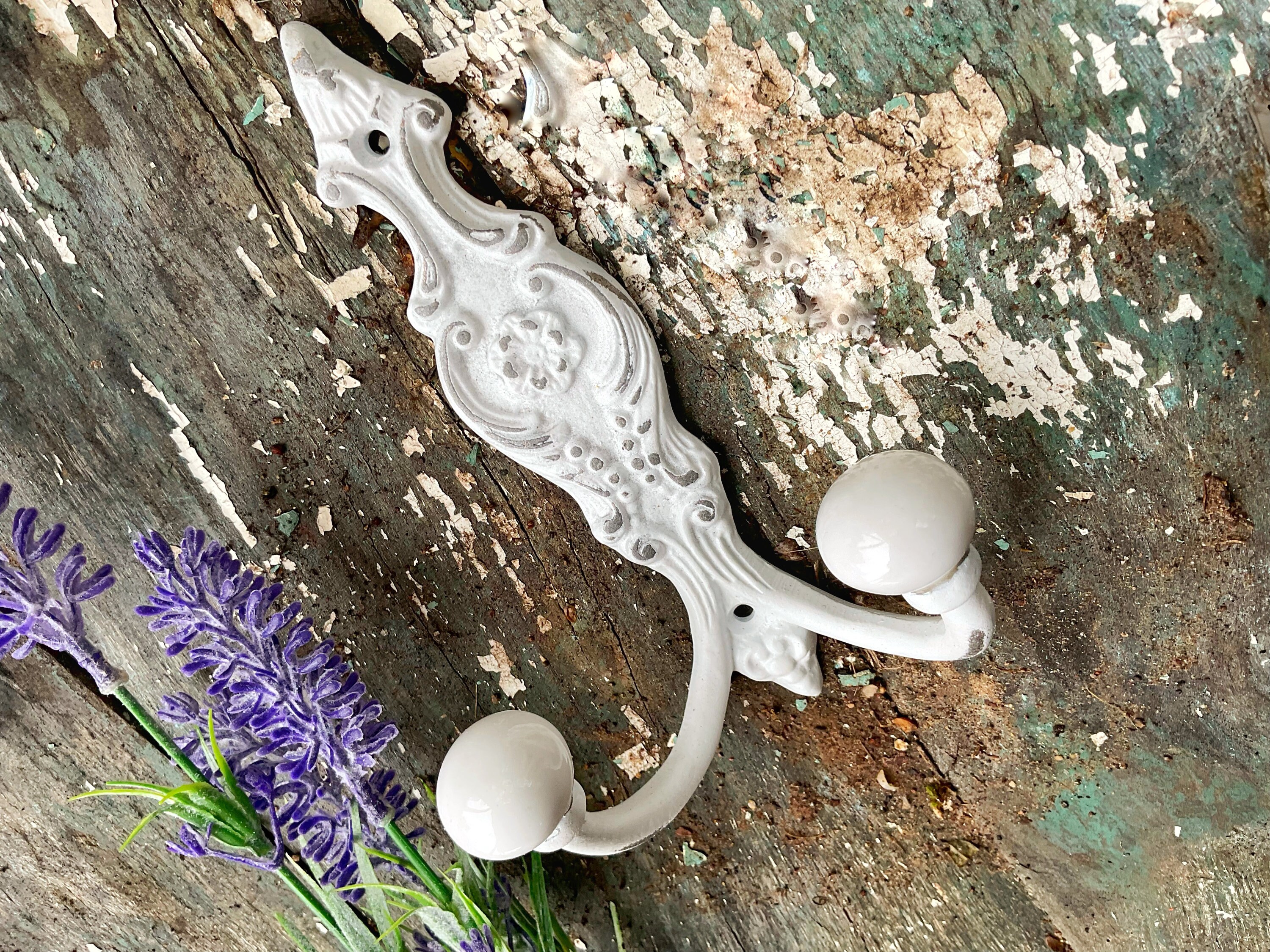 Double Vintage Style Victorian Black Wall Hook Traditional Wall Decor ...