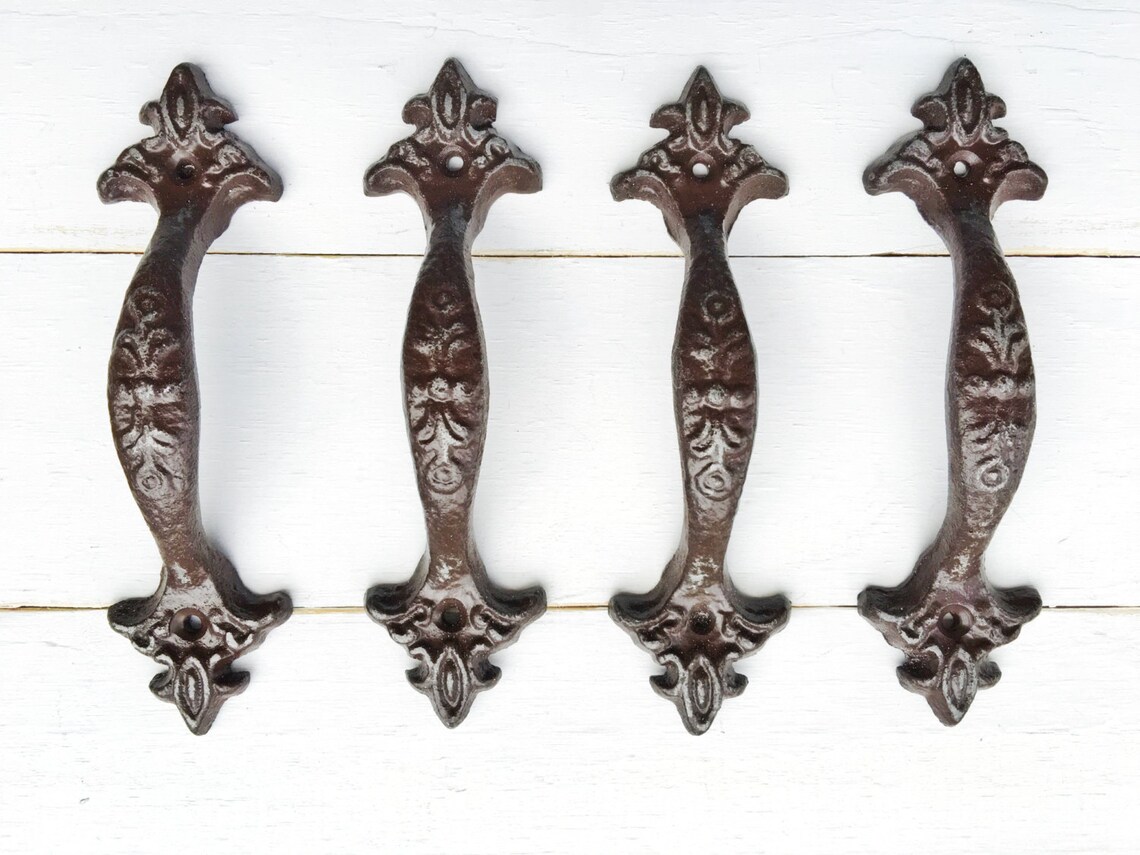 Drawer Pulls Rustic Shabby Chic Cast Iron Drawer Pull in - Etsy