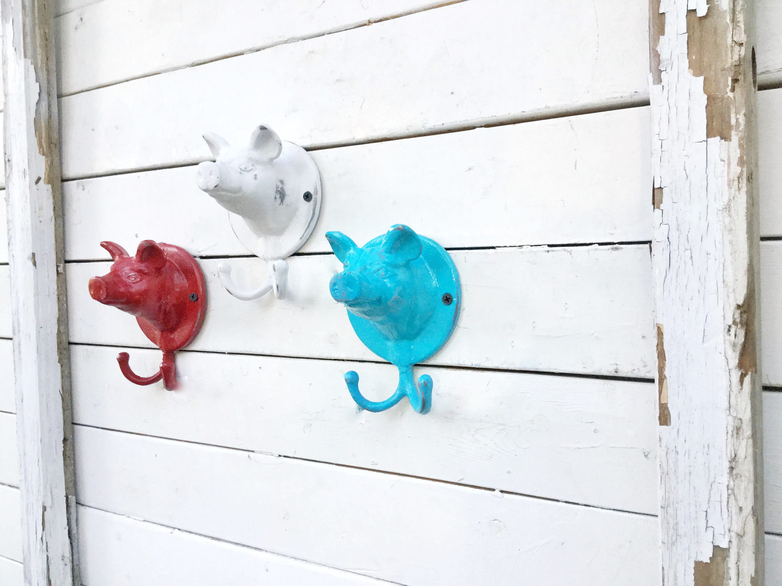 Cast Iron Hooks Large Iron Hooks Rustic Home Decor Country | Etsy