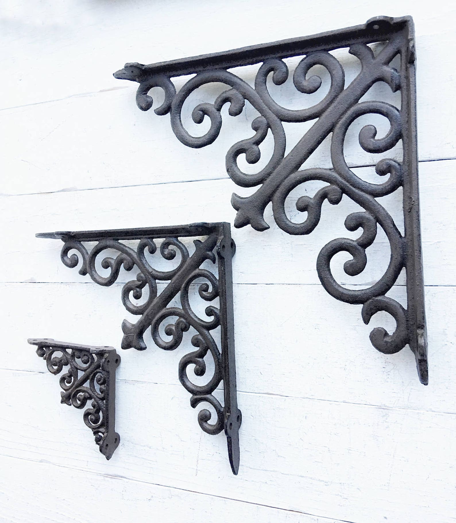 Shabby Chic, Iron Brackets, Iron Shelf Brackets, Shelf, Shelf Decor ...