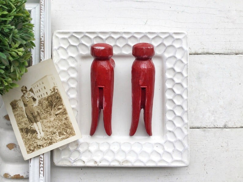 Vintage Laundry Clothes Pin Pulls Shabby Kitchen Knobs - Etsy