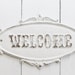 Jet Black WELCOME Sign Plaque-rustic Cast Iron - Old Fashioned-front ...