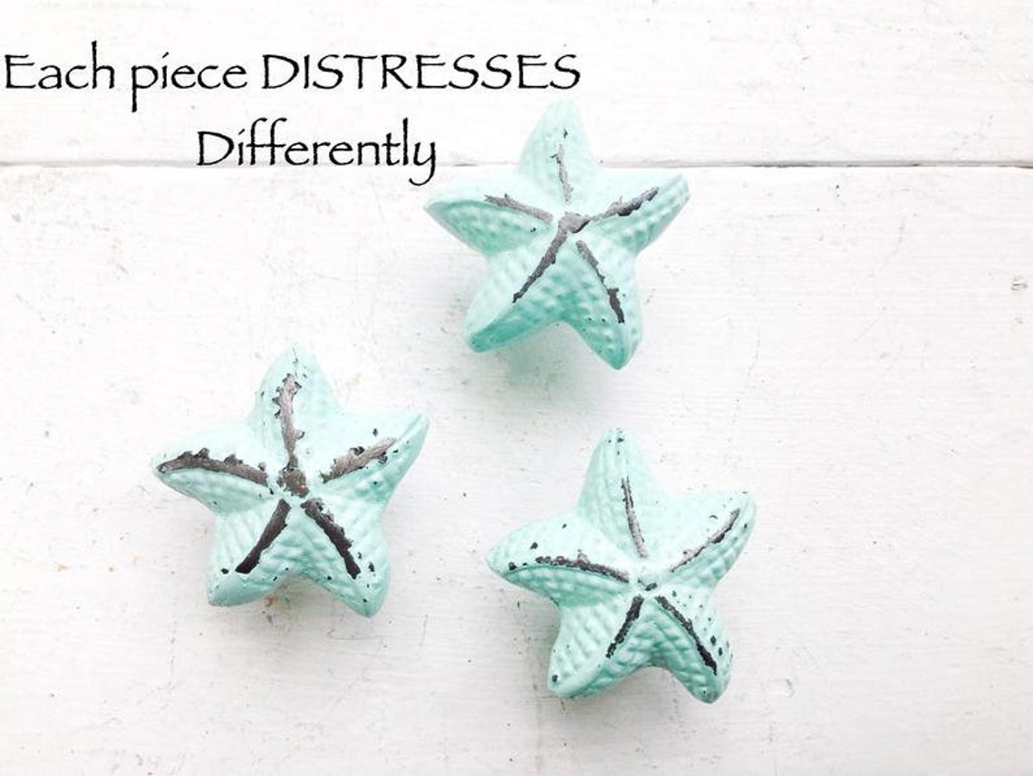 Nautical Beach Decor dresser Pull-cabinet Pulls-gray Starfish - Etsy