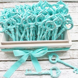 Light Turquoise Blue Skeleton Key-bottle Opener-wedding Favor-party ...