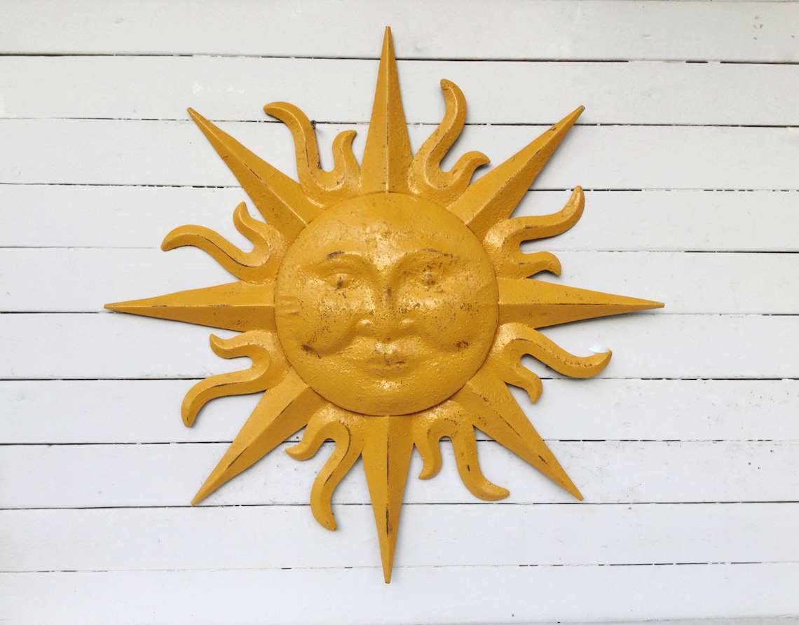Sun Hand Painted Garden Decor Mexican Wall Art Patio Outdoor - Etsy