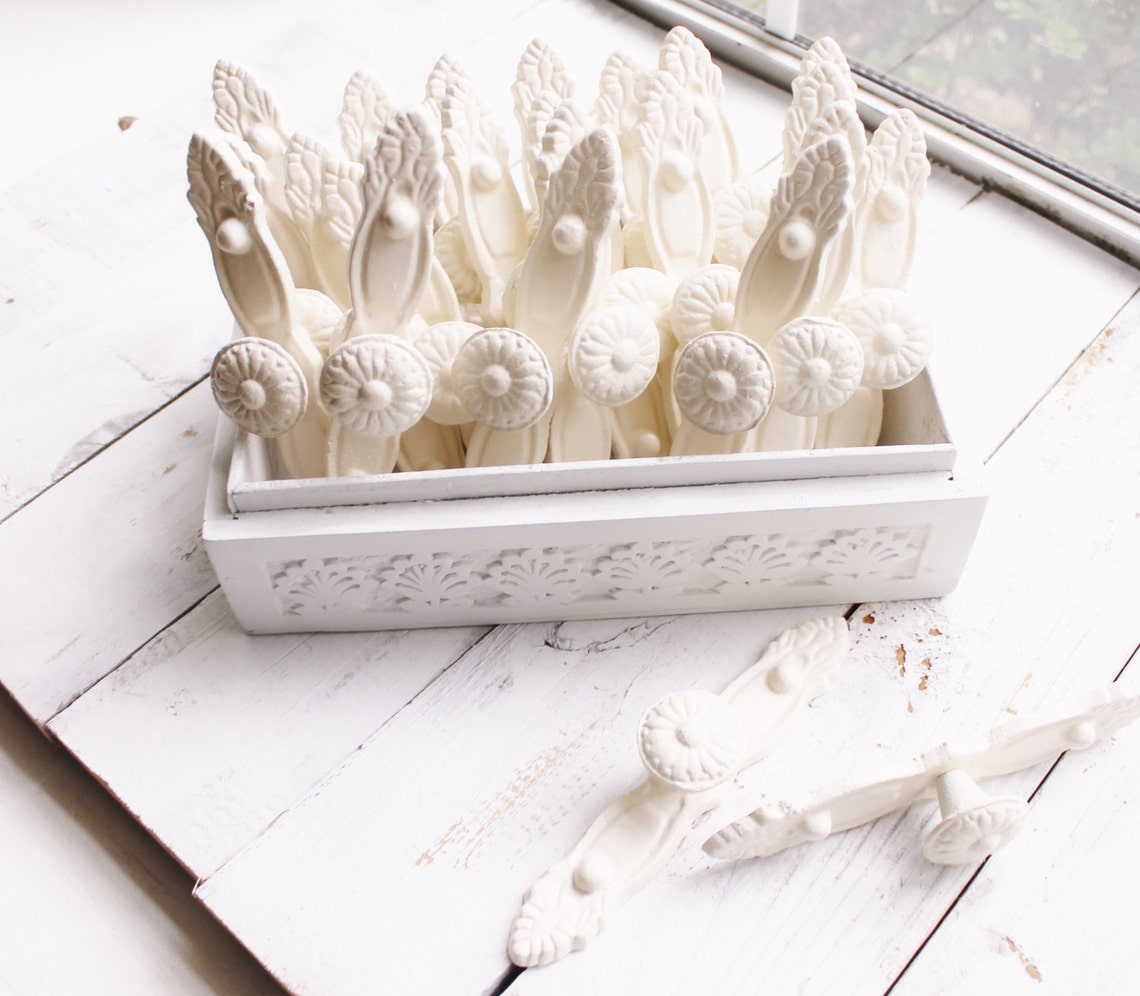 Door Pull Drawer Handle Creamy Ivory White Home | Etsy