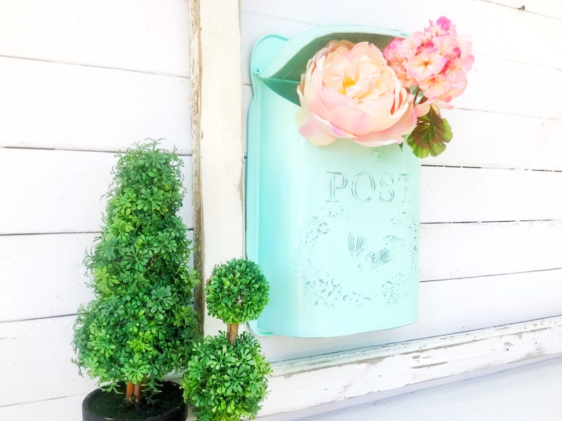 Metal Hanging Mailbox Wall Mounted Mailbox Metal Mailbox | Etsy