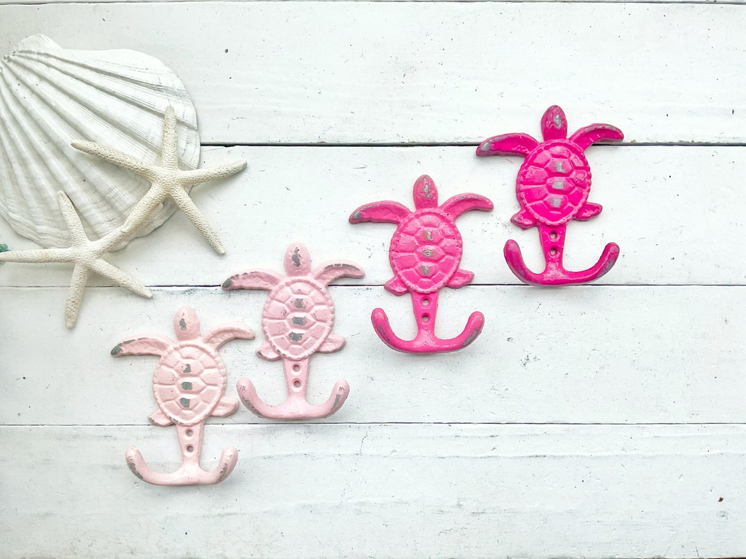 Sea Turtle Wall Hook , Coastal Cast Iron Turtle Hook , Beach Decor ...