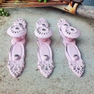 Blushing Pink Cabinet Hardware Knobs Pulls-distressed-pale Pink-metal ...