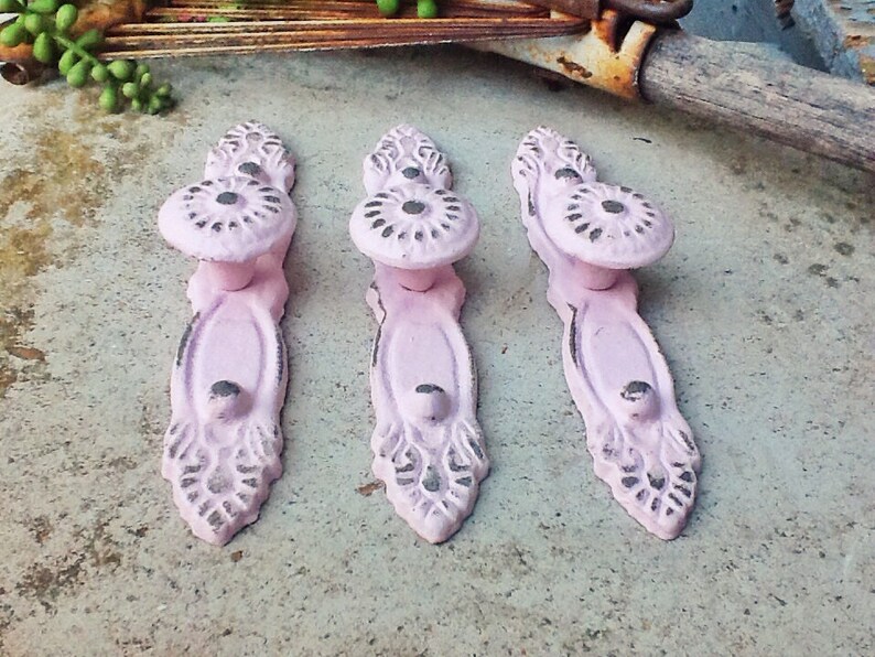 Blushing Pink Cabinet Hardware Knobs Pulls-distressed-pale | Etsy