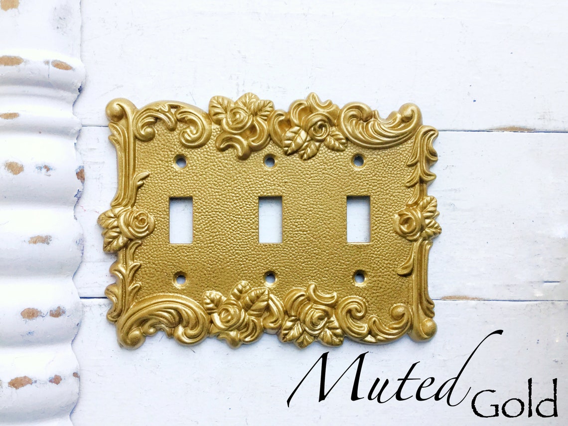 Victorian Antique Old Style Rose 3 Toggle Light Switch Cover-aquamarine ...