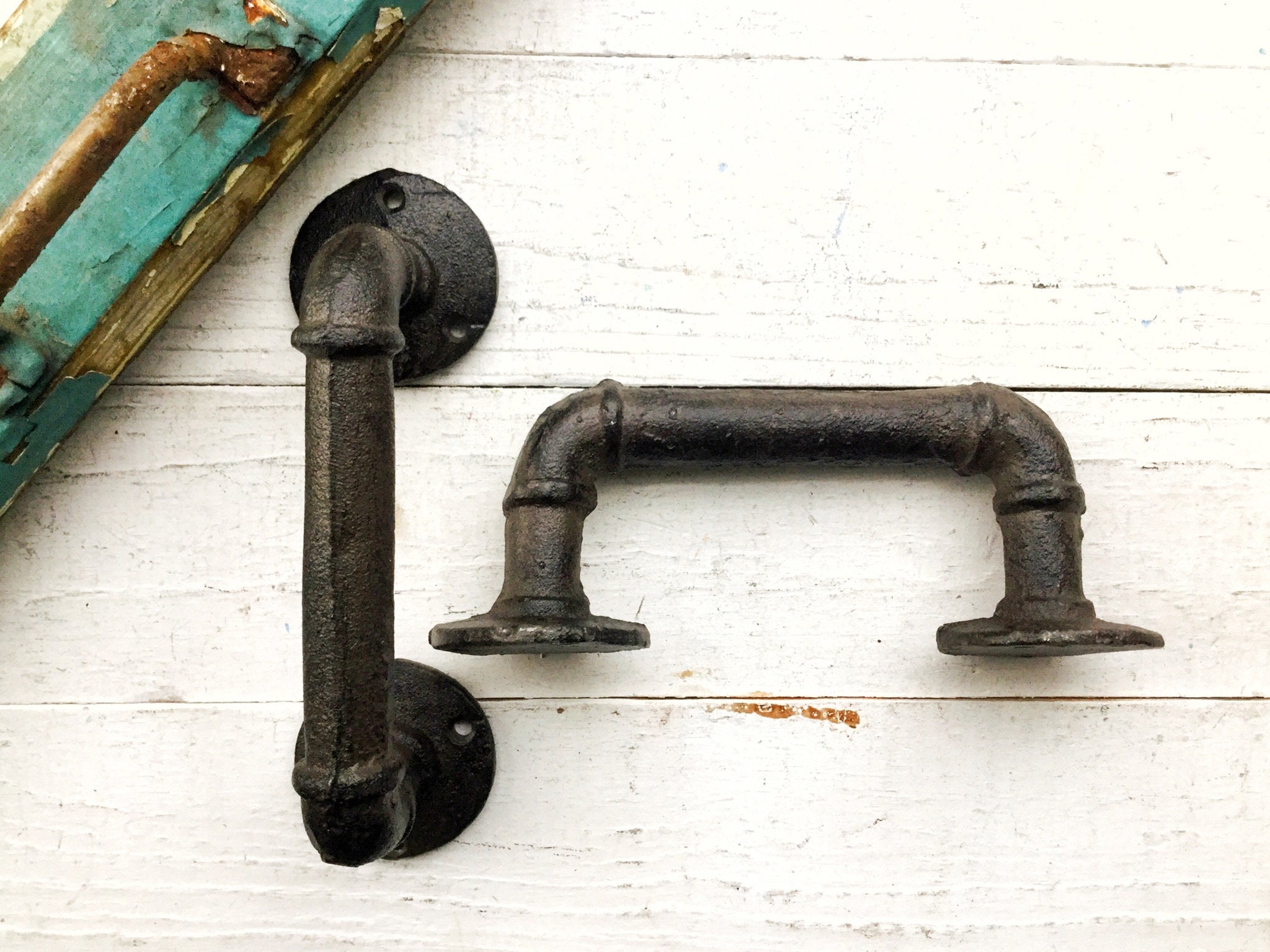 Rustic Style Industrial Door Handle Pipe Heavy Duty Handle | Etsy