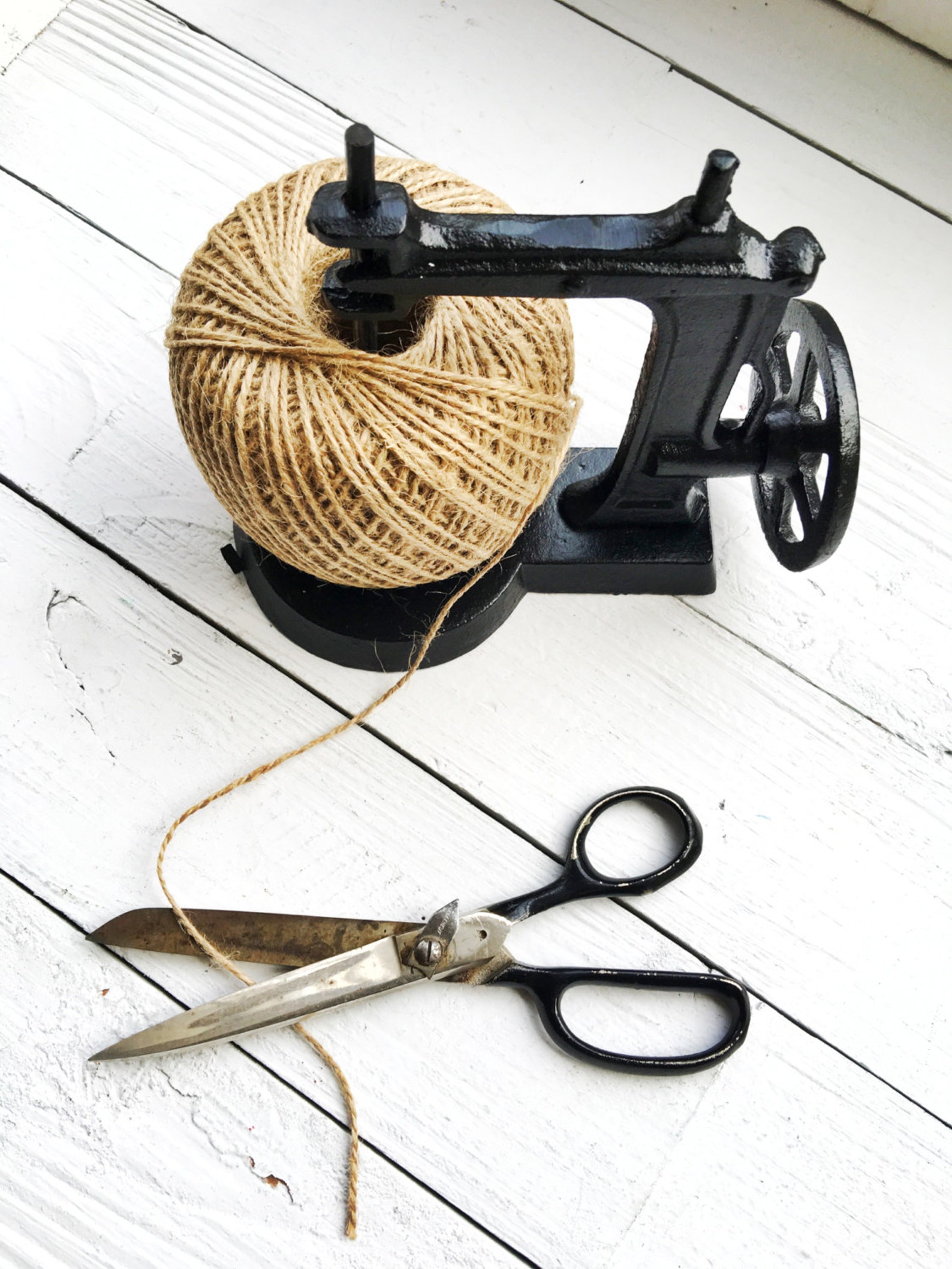 Cast Iron Sewing Machine With Twine Spool-notions-jute - Etsy