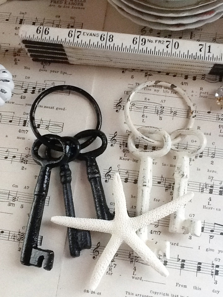 Ebony Black Skeleton Keys-home Decor-rustic cast - Etsy