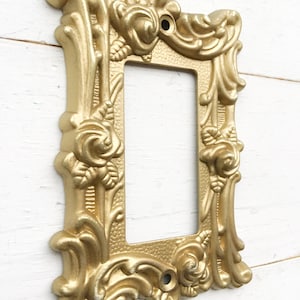 Muted Gold GFI Rocker Switch Plate Cover-metallic Gold Home Decor ...