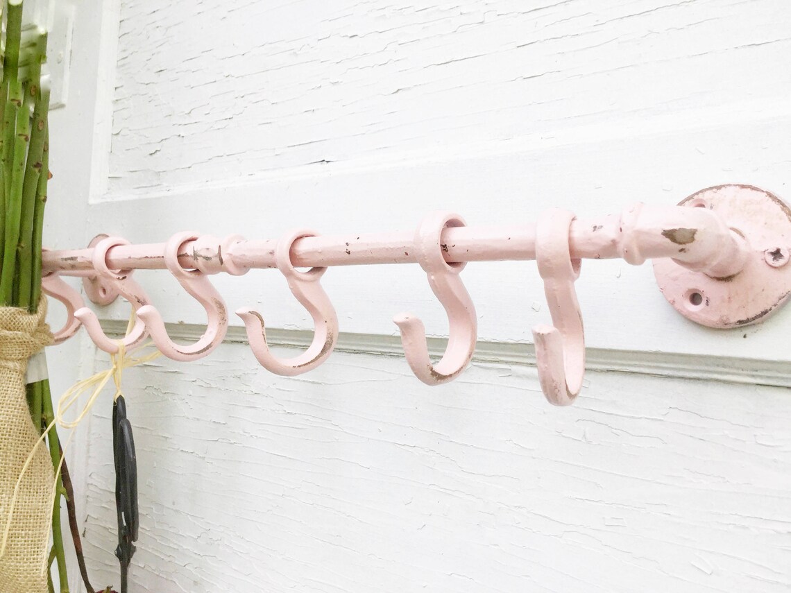 Shabby Chic Wall Hook in Blushing Pink Wall Coat Hooks - Etsy
