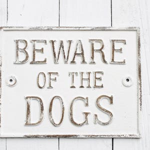 Beware of Dog Cast Iron Sign,gate Decor,plaque,pet Gifts,metal Sign,i ...