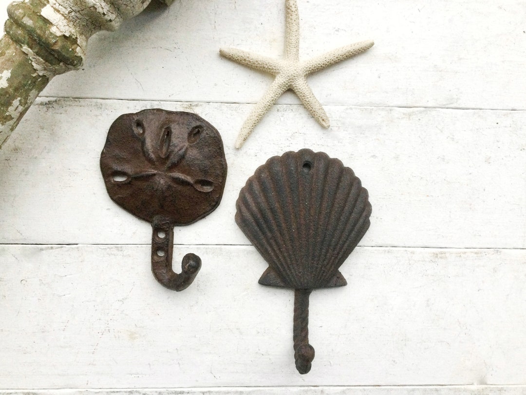 Sand Dollar Hook Nautilus Hook Starfish Hook Nautical Beach Decor ...