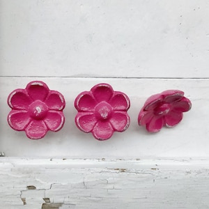 Blushing Pink Flower Knobs , Shabby Chic Dresser Drawer Pulls Knob Handles ,vintage Pink , Light ...