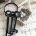 Ebony Black Skeleton Keys-home Decor-rustic cast Iron-winter-vintage ...