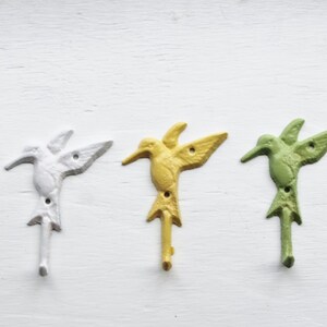 Hummingbird Hook- Cast Iron Garden Decor-shabby Chic-summer Home Decor ...