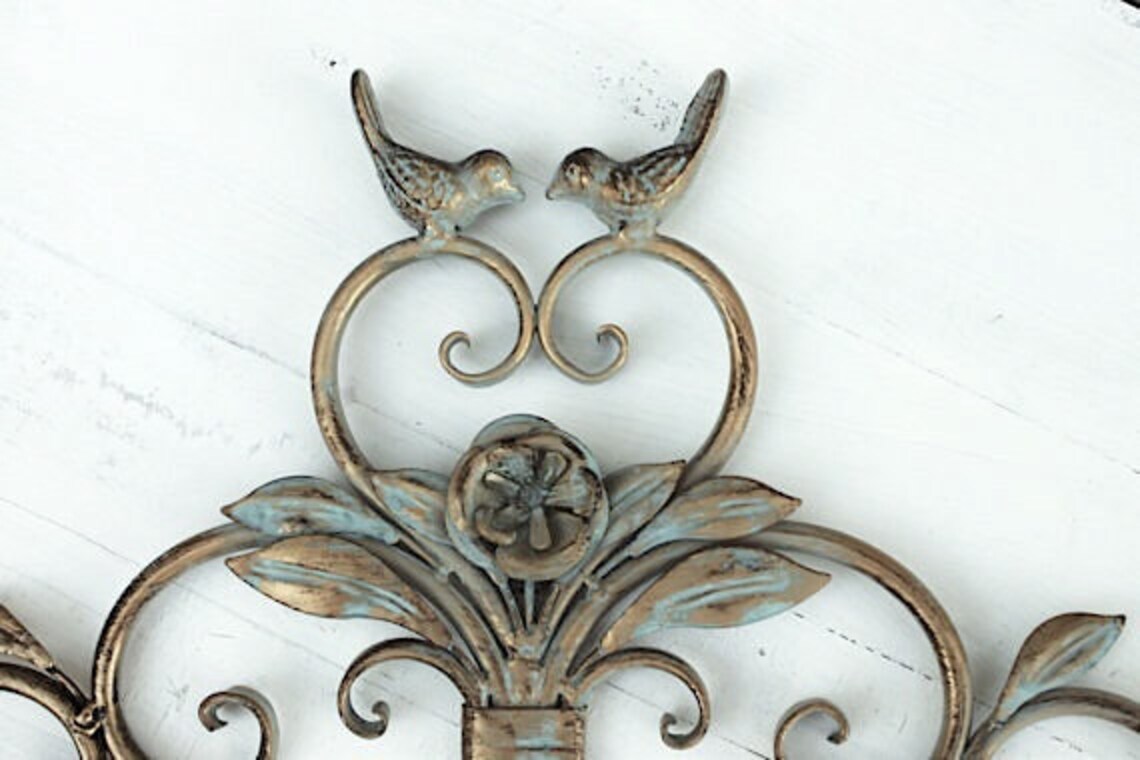 Bird Wall Art Gold Metal Wall Art Gold Decor Bird Home - Etsy