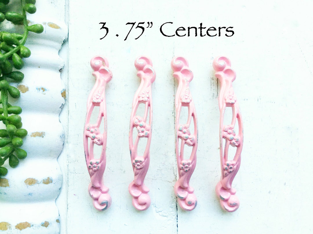 Vintage Drawer Pulls 3.75 " Centers Shabby Chic Knobs , Farmhouse Style ...