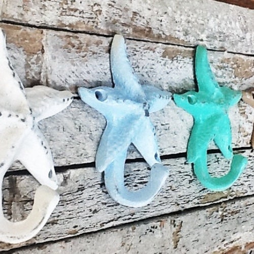 Beach Decor 3 Cast Iron Sand Dollar Hook Coat Hook Tropical | Etsy