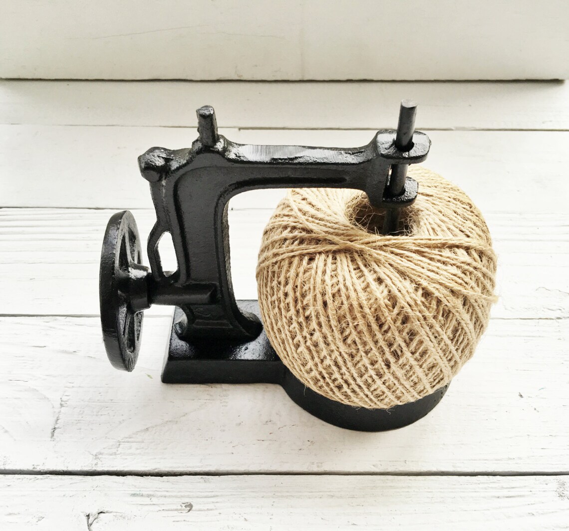 Cast Iron Sewing Machine With Twine Spool-notions-jute String-sewing ...