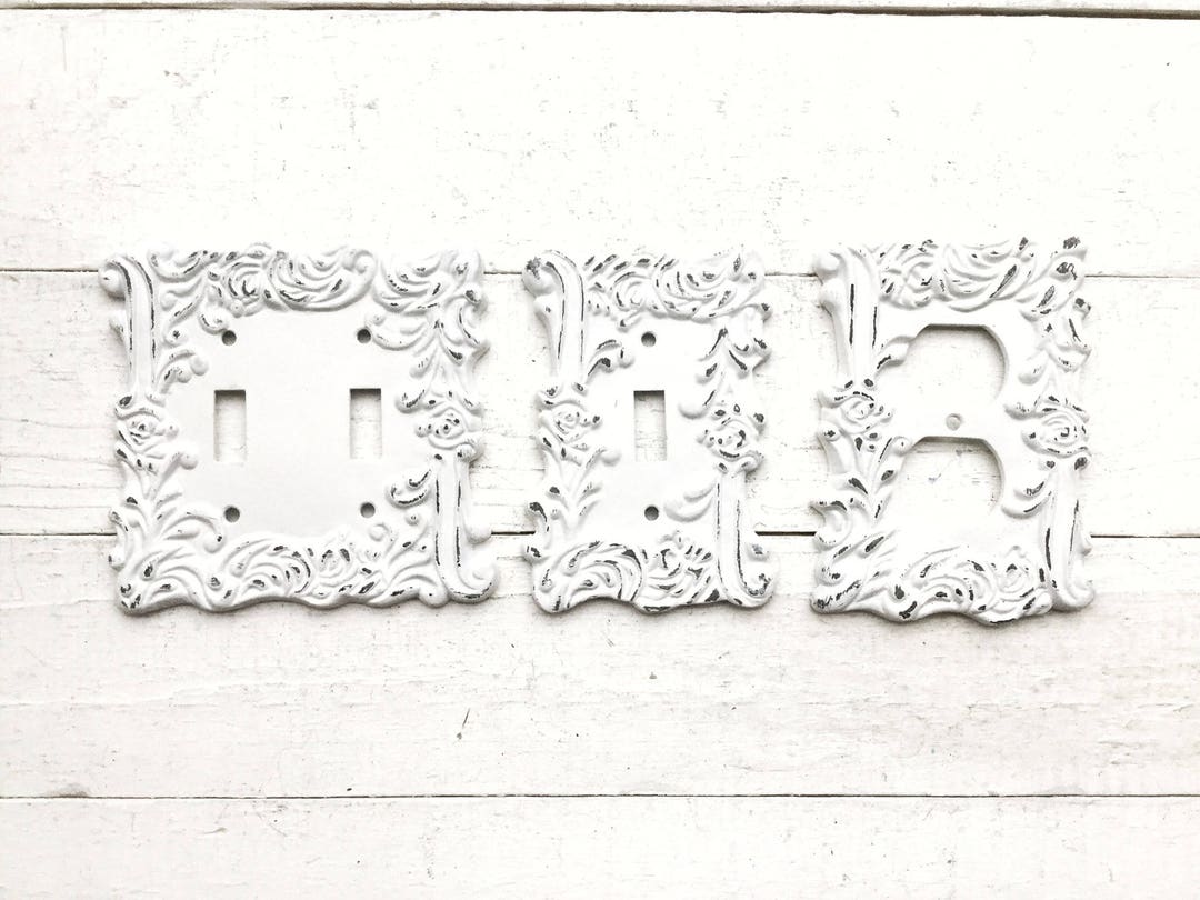 Light Switch Cover, in Shabby White, Switch Cover, Lightswitch Cover ...