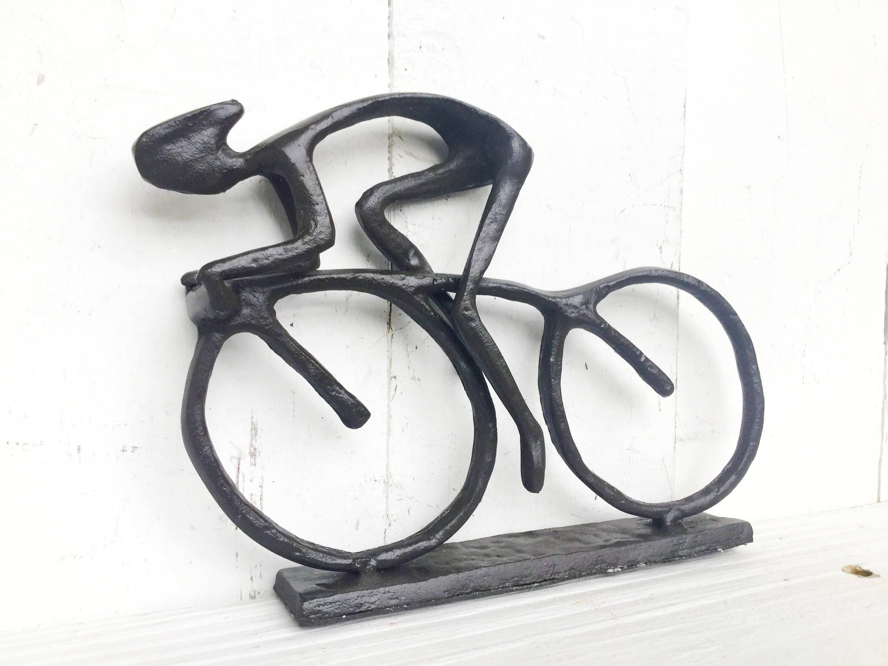 Road Bicycle Metal Cycling Home-bicycle Rider Statue -cycling Gift ...