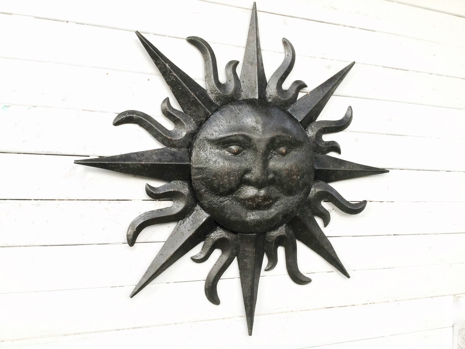 Metal Wall Art Metal Sun Wall Art Oil Rub Bronze Outdoor | Etsy