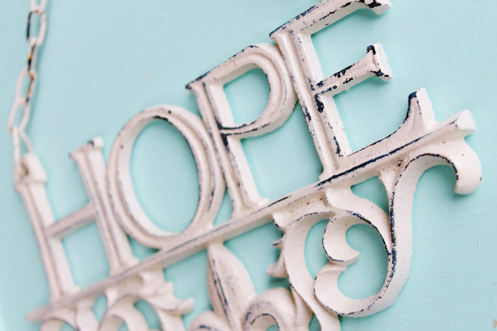 Cast Iron Cream-hope SIGN Ornate Creamy Ivory-cottage - Etsy