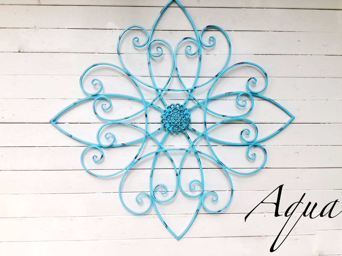 Scroll Metal Wall Art, Scroll Wall Decor, Iron Art, Contemporary Metal ...